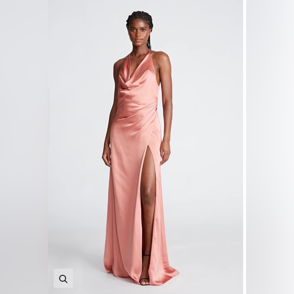 Halston Heritage | Dresses | Satin Gown In Liquid Satin | Poshmark